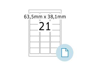 4008705084178 - Blattetiketten HERMA 8417 permanenthaftend bedruckbar B 635 x H 381 mm Papier weiß 10500 Stück 500 Blatt