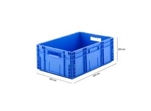 4052939290812 - Euro Box Serie MF 6220 aus PP Inhalt 416 L Durchfassgriff blau