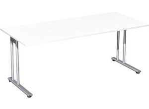 4038933482811 - Schreibtisch PALENQUE C-Fuß Rechteck B 1800 x T 800 x H 720 mm weiß