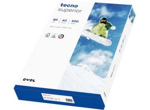 4011211074564 - Kopierpapier tecno superior DIN A3 80 g m² hochweiß 1 Karton = 5 x 500 Blatt