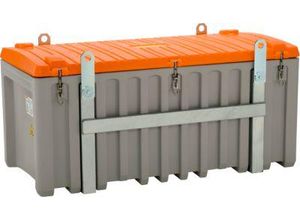 4052886328446 - Transport- und Pritschenbox CEMbox 750 Polyethylen 750 l L 1700 x B 860 x H 800 mm stapelbar kranbar mit Seitentür grau orange