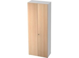 4032062158241 - Schrank TOPAS LINE Akten Garderobenschrank 6 Ordnerhöhen B 800 mm weiß Eiche-Dekor