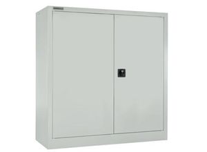 4051273516367 - Select Flügeltürenschrank MS iCONOMY Stahl 3 Ordnerhöhen B 950 x T 400 x H 1215 mm lichtgrau RAL 7035