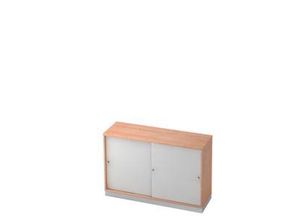 4032062110690 - Schiebetürenschrank 2 OH B 1200 x T 400 mm Nussbaum-Dekor silber