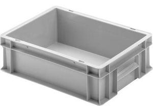 4026698003433 - Ringoplast Kunststoffkasten Serie Unista M120 geschlossene Griffmulde glatter Boden L 400 x B 300 x H 120 mm grau