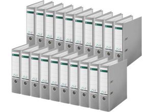 4002432490042 - LEITZ® Ordner 1010 DIN A4 Rückenbreite 80 mm 20 Stück grau
