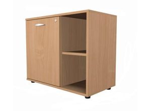 4251898809657 - Select Sideboard mit Drehtür abschließbar Spanplatte B 800 x T 420 x H 663 mm links anstellbar Buche