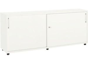 4251898812244 - Select Anstellschiebetürenschrank aus Holz 2 Fachböden B 1600 mm x T 421 x H 750 mm weiß