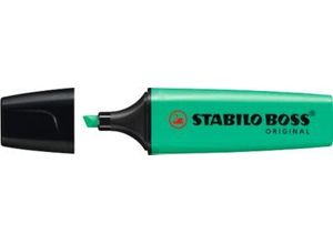 4006381215763 - Textmarker STABILO® BOSS Original Keilspitze lichtbeständig schnell trocknend türkis 10 Stück