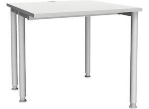 4250510840061 - Genius Schreibtisch MODENA FLEX Breite 800 mm einseitig verkürzt lichtgrau