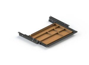 4260238821884 - Schublade für elektrisch höhenverstellbaren Schreibtisch Elements Metall mit Bambus-Inlay B 4246 x T 2645 x H 365 mm schwarz