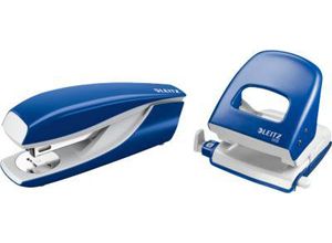 4250510870303 - LEITZ® Bürolocher + Tischheftgerät SET blau