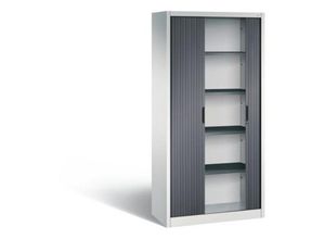 4051803375273 - Rollladenschrank Omnispace H1980B1000T420 mm Lichtgrau Schwarzgrau