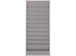 4052301115071 - Werkstattplaner Eichner 2-bahnig 10 Schienen für bis zu 20 Auftragstaschen des Formates A5 B 554 x H 960 mm Kunststoff grau