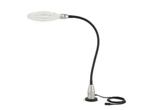 4260131239786 - LED-Lupenleuchte Bauer & Böcker Slim 6-fache Vergrößerung 75 W 460 lm 5500 K neigbar IP65 Magnetfuß Kunststoff schwarz