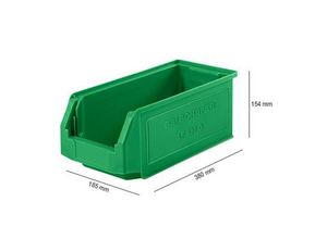 4052941088568 - Sichtlagerkasten SSI Schäfer Serie PROFI LF 421 Polypropylen L 380 x B 185 x H 154 mm 78 l grün