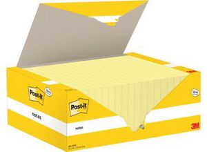 4046719906444 - Post-it® Haftnotizen Notes 655-VP20 B 76 x T 127 mm PEFC®-Papier gelb 16 + 4 Blöcke gratis 100 Blatt Block