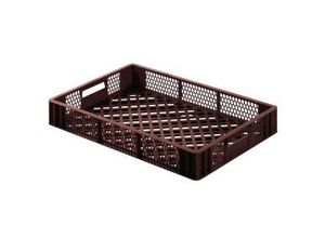 4026698004270 - Euro Box Bäcker- und Cateringkasten (Gläserkasten) lebensmittelecht Inhalt 154 L durchbrochene Version braun