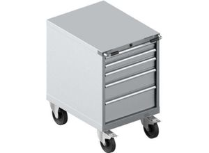 4051273672162 - Select Schubladenschrank mit Rollen WSK 27-36 5 Schübe bis 200 kg B 564 x T 725 x H 920 mm weißaluminium weißaluminium