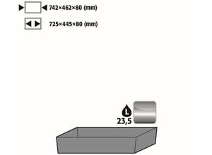 4250101138294 - Bodenauffangwanne Stawa-R für asecos Sicherheitsschränke der Q30 Q90 und S90 Serie Edelstahl 14301 B 742 x T 507 x H 83 mm 22 l