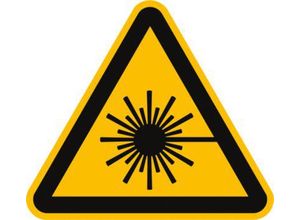 4060081023288 - moedel Warnzeichen „Warnung vor Laserstrahl“ nach ISO 7010 W004 Folie selbstklebend B 30 x H 30 mm 6 Stück Bogen