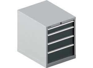 4051273666260 - Select Schubladenschrank 27-36 4 Schübe bis 75 kg B 564 x T 725 x H 700 mm anthrazitgrau weißaluminium
