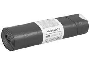 4001553941303 - Deiss Abfallsäcke 120 l mit Zugband Stärke 45 μ Recycling-LDPE grau 10 Stück
