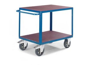 4250448501775 - Rollcart Schwerer Tischwagen mit 2 Ladeflächen aus Siebdruckplatten 1600x800mm