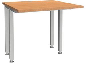 4250510841624 - Genius Schreibtisch MODENA FLEX 4-Fuß-Quadratrohr verkürzte Seitenteile B 800 mm buche