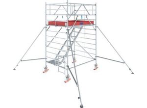 4009199789013 - Alu-Fahrgerüst Krause Serie 5500 200 kg m² TÜV-geprüft gebremste Rollen B 1500 x T 2000 x H 4300 mm