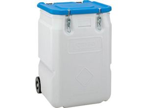 4052886441893 - Mobil-Box CEMO Volumen 250 l für feste Gefahrstoffgüter Verpackungsgruppe II und III konform mit ADR RID IMDG Code Klappdeckel PE grau blau