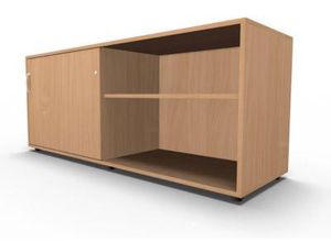 4251898809800 - Select Sideboard mit Schiebetür abschließbar Spanplatte B 1600 x T 500 x H 663 mm links anstellbar Buche