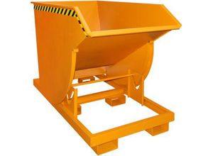 4052462019270 - eurokraft pro Kippbehälter schmale Ausführung Volumen 10 m³ Traglast 3000 kg orange RAL 2000