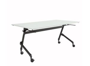 4251898823998 - Select Klapptisch mit Rollen Rechteck Vierkantrohr B 1600 x T 600 x H 720 mm lichtgrau schwarz