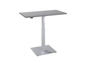 4251898813814 - Beistelltisch Start Off elektrisch höhenverstellbar Rechteck Säulenfuß B 1000 x T 600 x H 635-1285 mm graphit weißaluminium