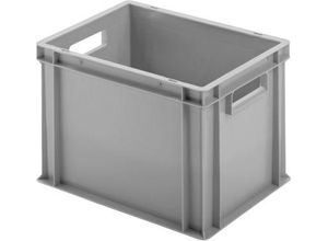4026698076468 - Ringoplast Kunststoffkasten Serie Unista M280 Durchfassgriffe verrippter Boden L 400 x B 300 x H 280 mm grau