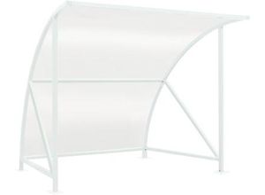 4250366526331 - WSM Fahrradüberdachung aus Polycarbonat BxT 2090 x 2100 mm anthrazitgrau RAL 7016