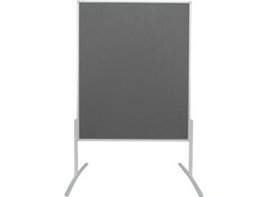 4016946207836 - Moderationstafel Pro Line Hoch- & Querformat beidseitig verwendbar B 1200 x H 1500 mm Filzoberfläche grau
