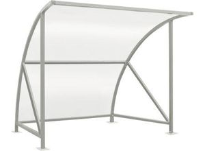 4250366526294 - WSM Fahrradüberdachung aus Polycarbonat BxT 2090 x 2100 mm silber