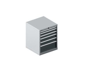4051273652492 - Select Schubladenschrank 27-27 6 Schubl bis 200 kg B 564 x T 572 x H 700 mm anthrazitgrau weißaluminium