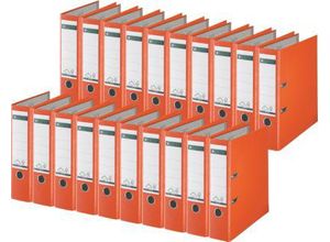 4002432489985 - LEITZ® Ordner 1010 DIN A4 Rückenbreite 80 mm 20 Stück orange