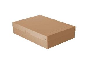 4014481246372 - Archivbox PureBox Nature A3 für bis zu 1250 Blatt mit Beschriftungsfeld L 440 x B 320 x Füllhöhe 100 mm FSC®-Pappe braun
