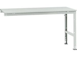 4045916081268 - AU60977035 Arbeits-Anbautisch UNIVERSAL Standard mit Kunststoffplatte BxTxH = 1750 x 1000 x 760-870 mm Lichtgrau (RAL 7035)