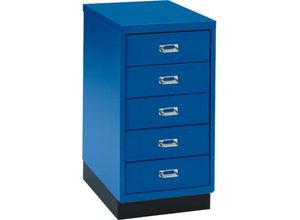 4250510902066 - Schubladenschrank DIN A4 mit 5 Schubladen 675 mm hoch enzianblau