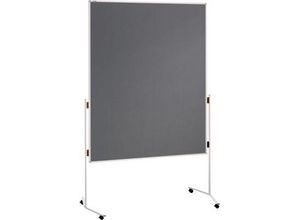 4016946186681 - Moderationstafel Eco ECO-UMTF 12 120x150cm Filz + Filz (beidseitig) pinnbar mit Rollen grau + grau 4016946186681 Franken