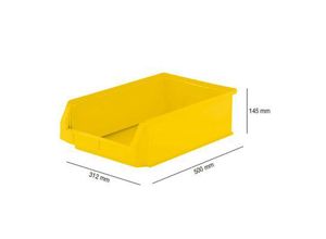4052939530703 - Sichtlagerkasten SSI Schäfer Serie PROFI LF 531 Polypropylen L 500 x B 312 x H 145 mm 165 l gelb