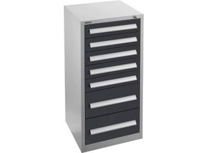 4051273714565 - Select Schubladenschrank SF 70 7 Schübe weißaluminium RAL 9006 anthrazitgrau RAL 7016