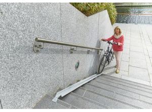 3234640004747 - Erweiterungselement für Treppen-Fahrradrampe L 1130 x B 125 mm bis 25 kg mit Befestigungslasche Blech verzinkt