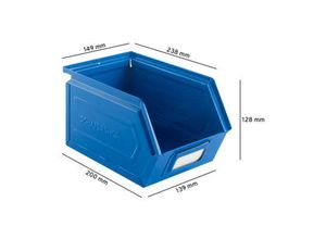 8697837515504 - Select Sichtlagerkasten Stahl L 239 x B 148 x H 128 mm 35 l 8 kg RAL 5015 (himmelblau)