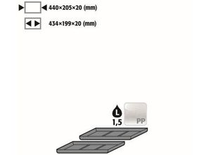 4250101142055 - Einlegewanne für asecos Sicherheitsschränke der UB90 und UB30 Serie Polyethylen schwarz B 440 x T 205 x H 20 mm 15 l